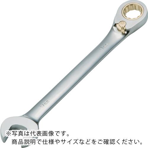 特長：切替爪を左右に動かすことで正逆の切替が行えます。ラチェットレンチの柄部は曲がり角度15°と小さいので高さ制限を受ける箇所の作業に最適です。送り角度5°を実現しました。仕上面は美しく、肌触りがよく重量感があります。仕様：対辺寸法(mm)...