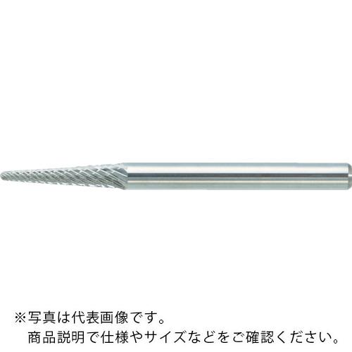 特長：効率的な切れ刃形状の設計により優れた切れ味を実現しています。用途：あらゆる金属、非鉄金属、樹脂の研削、バリ取り、面取りに。仕様：形状：テーパー先丸型(シングルカット)刃径(mm)：4.8刃長(mm)：12.7軸径(mm)：3軸長(mm...