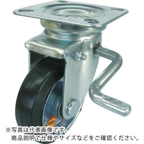 特長：導電性ゴム車使用により、静電気を放出しやすく、ホコリの吸着防止効果にも優れています。用途：静電気を嫌う電子、医療機械等の運搬用に。仕様：許容荷重(daN)：100許容荷重(kgf)：102.0車輪径D(mm)：100車輪幅(mm)：3...