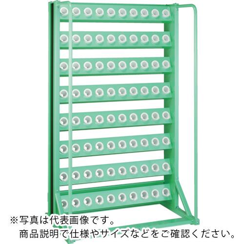 特長：ホルダーはフレームにて角度を2段階で調整することができます。仕様：収納ホルダ数：BT・NT40 60個間口(mm)：1030奥行(mm)：510高さ(mm)：1280均等積載量(kg/台)：480均等積載量(kg/段)：80色：ホワイ...