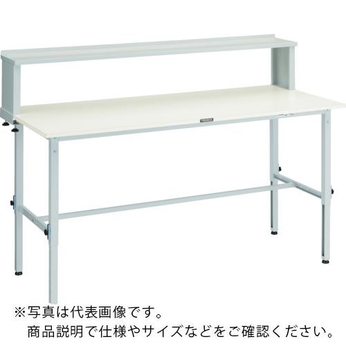 特長：650〜950mmの間で50mmピッチの高さ調節が可能です。上棚付で天板上の空間を有効活用できます。高さ調節が650〜950mm（調整ピッチ50mm）までできますので、作業内容に合わせて座り作業・立ち作業のいずれにもご利用できます。ポ...