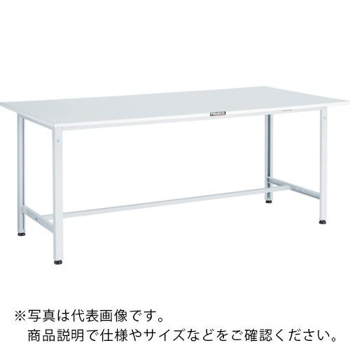 特長：主要部溶接構造のノックダウン式です。低コストを実現した普及品です。仕様：天板材質：リノリューム張間口(mm)：1500奥行(mm)：900高さ(mm)：740脚部カラー：ホワイト(W)アジャスターねじサイズ：M16×2.0均等荷重(k...