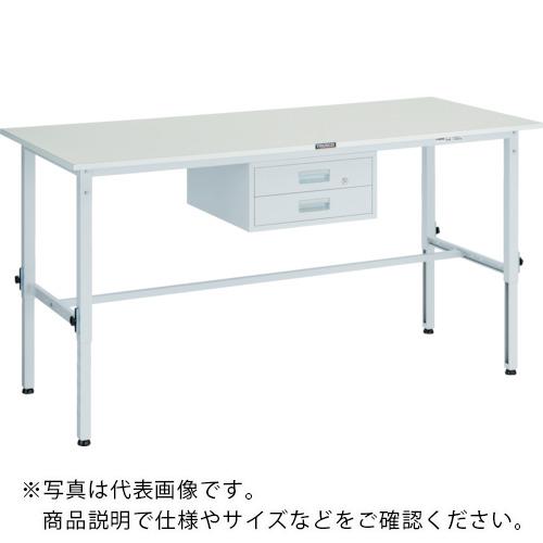 特長：650〜950mmの間で50mmピッチの高さ調節が可能です。引出しは使い勝手に応じて任意の場所に取り付け可能です。高さ調節が650〜950mm（調整ピッチ50mm）までできますので、作業内容に合わせて座り作業・立ち作業のいずれにもご利...