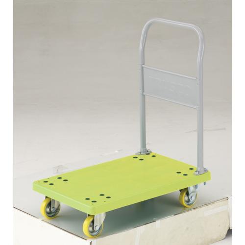 特長：表面抵抗値10［［の11乗］］Ω〜10［［の12乗］］Ωで帯電を嫌う、精密測定装置などの運搬用に大変便利です。仕様：均等荷重(kg)：200長さ(mm)：718幅(mm)：468高さ(mm)：170ハンドル高さ(mm)：900キャスタ...