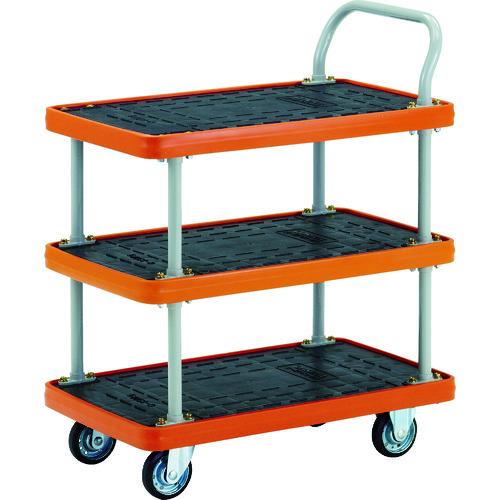特長：荷台の全周に緩衝ゴムを巻き、ぶつけても傷を付けにくくしてあります。緩衝ゴムがテーブル面より約5mm高いためコボレ止めにもなっています。用途：荷物の運搬。仕様：均等荷重(kg)：300色：ブラック長さ(mm)：906幅(mm)：616高...
