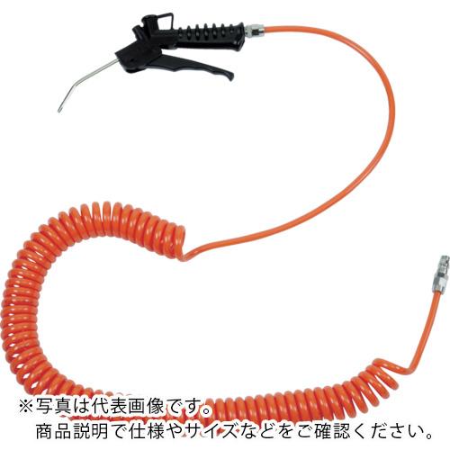 特長：ガンとホースがセットになっており、そのまま使用できます。（カップリングプラグ（C4P5H）付）手元でのレバー操作で簡単流量調整できます。エアの供給が上下どちらでも可能な万能型です。折れぐせがつきにくく、耐摩耗性にも優れています。柔軟性...
