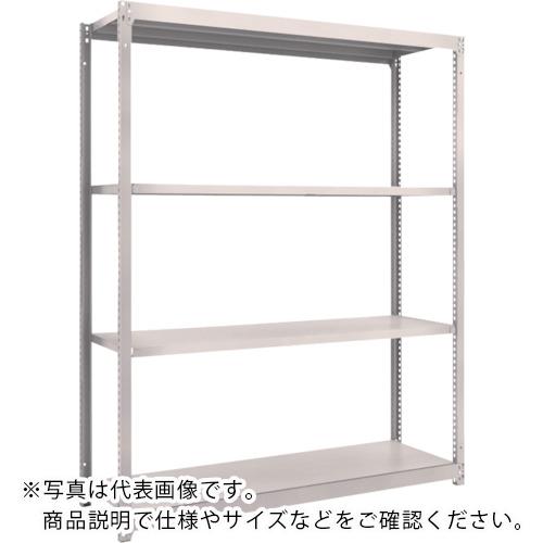 特長：ボルトを1本も使用していないボルトレス構造で、分解・組み立て作業が簡単。組立作業の時間を大幅に短縮できます。棚の段数変更が小刻みな25mmピッチで、自由に調整、変更ができます。高さ、奥行が同じであれば、増結することができます。また、支...