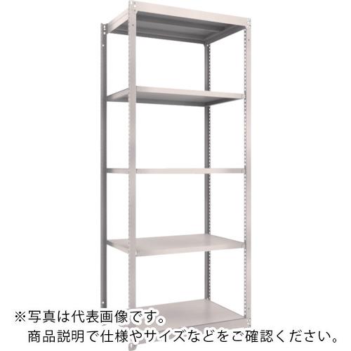特長：ボルトを1本も使用していないボルトレス構造で、分解・組み立て作業が簡単。組立作業の時間を大幅に短縮できます。棚の段数変更が小刻みな25mmピッチで、自由に調整、変更ができます。高さ、奥行が同じであれば、増結することができます。また、支...