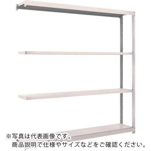 特長：ボルトを1本も使用していないボルトレス構造で、分解・組み立て作業が簡単。組立作業の時間を大幅に短縮できます。棚の段数変更が小刻みな25mmピッチで、自由に調整、変更ができます。高さ、奥行が同じであれば、増結することができます。また、支...