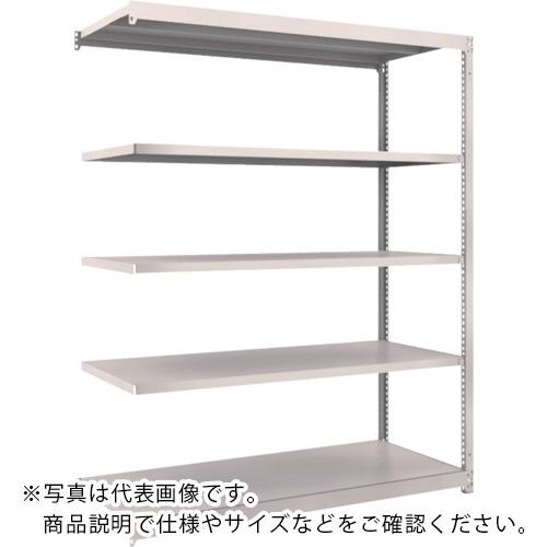 特長：ボルトを1本も使用していないボルトレス構造で、分解・組み立て作業が簡単。組立作業の時間を大幅に短縮できます。棚の段数変更が小刻みな25mmピッチで、自由に調整、変更ができます。高さ、奥行が同じであれば、増結することができます。また、支...