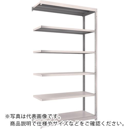 特長：ボルトを1本も使用していないボルトレス構造で、分解・組み立て作業が簡単。組立作業の時間を大幅に短縮できます。棚の段数変更が小刻みな25mmピッチで、自由に調整、変更ができます。高さ、奥行が同じであれば、増結することができます。また、支...