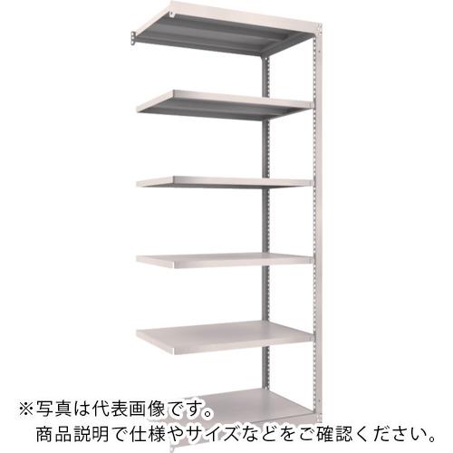 特長：ボルトを1本も使用していないボルトレス構造で、分解・組み立て作業が簡単。組立作業の時間を大幅に短縮できます。棚の段数変更が小刻みな25mmピッチで、自由に調整、変更ができます。高さ、奥行が同じであれば、増結することができます。また、支...