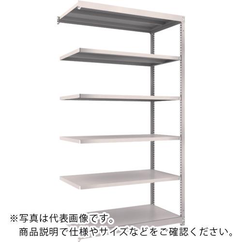 特長：ボルトを1本も使用していないボルトレス構造で、分解・組み立て作業が簡単。組立作業の時間を大幅に短縮できます。棚の段数変更が小刻みな25mmピッチで、自由に調整、変更ができます。高さ、奥行が同じであれば、増結することができます。また、支...