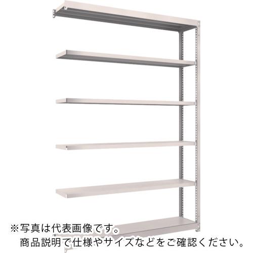 特長：ボルトを1本も使用していないボルトレス構造で、分解・組み立て作業が簡単。組立作業の時間を大幅に短縮できます。棚の段数変更が小刻みな25mmピッチで、自由に調整、変更ができます。高さ、奥行が同じであれば、増結することができます。また、支...