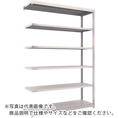 特長：ボルトを1本も使用していないボルトレス構造で、分解・組み立て作業が簡単。組立作業の時間を大幅に短縮できます。棚の段数変更が小刻みな25mmピッチで、自由に調整、変更ができます。高さ、奥行が同じであれば、増結することができます。また、支...