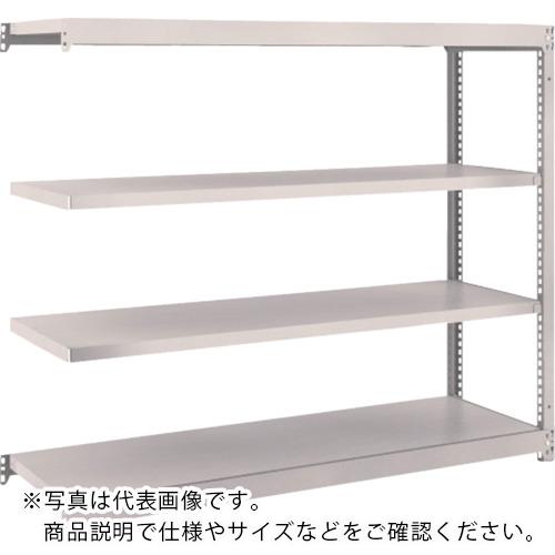 特長：ボルトを1本も使用していないボルトレス構造で、分解・組み立て作業が簡単。組立作業の時間を大幅に短縮できます。棚の段数変更が小刻みな25mmピッチで、自由に調整、変更ができます。高さ、奥行が同じであれば、増結することができます。また、支...