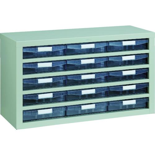 特長：横型タイプの部品管理ケースです。奥行が307mmなので、作業台に置いて使用しても、作業面が広く取れます。仕様：間口(mm)：795奥行(mm)：307高さ(mm)：444最大積載量(kg/台)：150引出し：AW-2 3列5段引出し色...