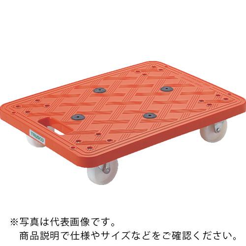 特長：荷台は堅牢なリブ構造です。薬品や溶剤にも侵されにくく耐久性に優れています。台上に滑りにくいパターンが刻まれ、外周のストライプ構も外側程高くなっています。台上に滑り止め用ゴムが4ヵ所ついています。軽量、持ちやすい構造で移動が簡単です。用...