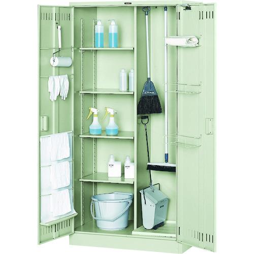 特長：いろいろな掃除用具を効率良く収納できます。鍵なしです。仕様：幅(mm)：880奥行(mm)：515高さ(mm)：1790摘要：本体付属品：棚板4、フック5、滴受皿1、扉付属品：雑巾掛5、エプロン1、滴受皿1、フック1、小物入れ3タイプ...