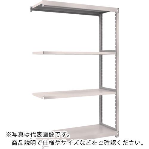 特長：ボルトを1本も使用していないボルトレス構造で、分解・組み立て作業が簡単で、作業時間を大幅に短縮できます。棚の段変更が、25mmピッチで、自由に調整、変更ができます。高さ、奥行が同じであれば、増結することができます。また、支柱を兼用する...