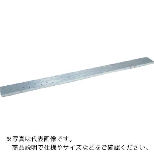 特長：表面はショットブラストによるノンスリップ加工を施しています。2点支持仕様です。両端には水抜き穴が付いています。両端には取っ手穴が付いています。用途：工場向け、現場向けの足場板。仕様：最大使用質量(kg)：200支持点数：2全長(mm)...