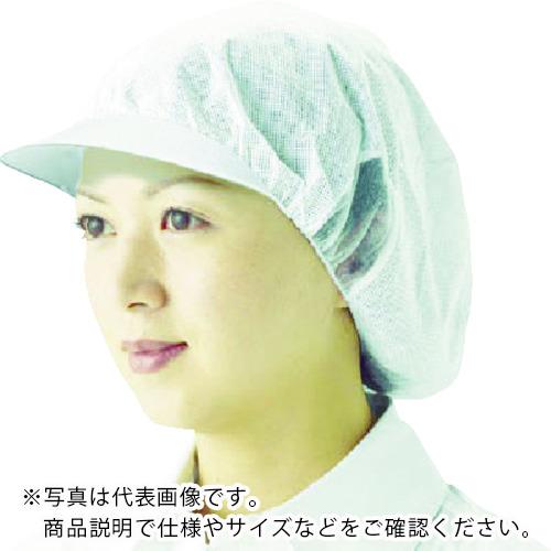 特長：帯電効果があります。軽作業、対面販売などに使用可能です。用途：食品加工・食肉加工・水産業用。仕様：色：ホワイトサイズ：M髪の毛(短髪など)のつき抜け防止使い捨て式材質／仕上：ポリプロピレン(PP)注意：火気の近くでの着用は避けてくださ...
