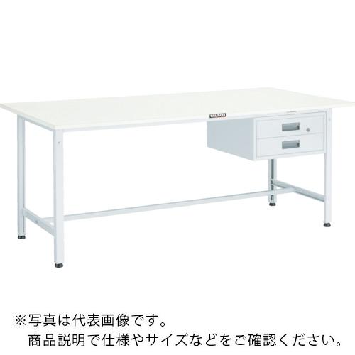 特長：仕分けに便利な2段引出し付です。引出しは使い勝手に応じて使いやすい位置に取り付けできます。主要部が溶接構造のため、耐久性に優れています。ポリ化粧天板を使用し、表面は滑らかで、ソフトな光沢があり清潔感を保持し、耐水性・防汚性にも優れてい...