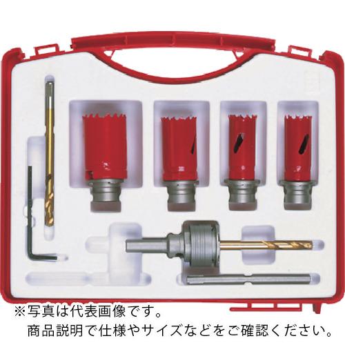 特長：1本のシャンクで各サイズの穴あけ加工に対応しています。用途：3.2mm厚以下の鋼板・1mm以下のステンレス板・塩ビ・プラスチック等への穴あけ作業に。被削材:鋼板、塩ビ、プラスチック、ステンレス板に。仕様：名称：バイメタルボックスキット...