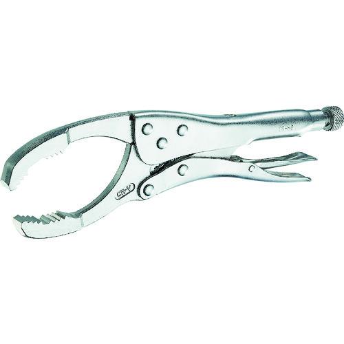 特長：本体はクロムモリブデン鋼を使用し、総焼入加工により、強靭で耐久性があります。強靭な下あごと歯先形状で、確実にオイルフィルターを保持します。用途：オイルフィルタの取り外しに。仕様：適合径(mm)：45〜130全長(mm)：280材質／仕...