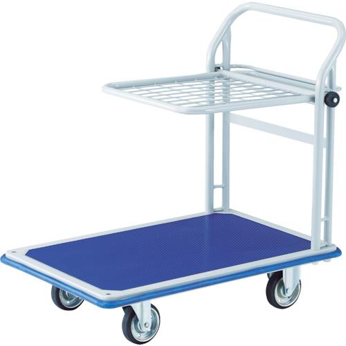 特長：メッシュタイプの上段を内蔵し、いざという時に2段台車としても使えます。仕様：均等荷重(kg)：300長さ(mm)：915幅(mm)：615高さ(mm)：205ハンドル高さ(mm)：850キャスター径(mm)：130適合ストッパー：30...