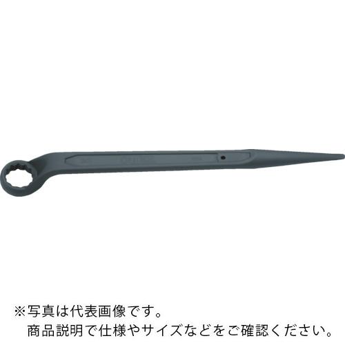 特長：首角度は70°です。狭い場所や障害物の多い場所での使用に最適です。シノ部は、ボルトの穴合わせに最適な円錐形状です。安全ロープ取り付け穴を設けています。パーカー仕上げです。用途：土木・建築・橋梁・鉄塔関係のボルト締め作業に最適。仕様：対...