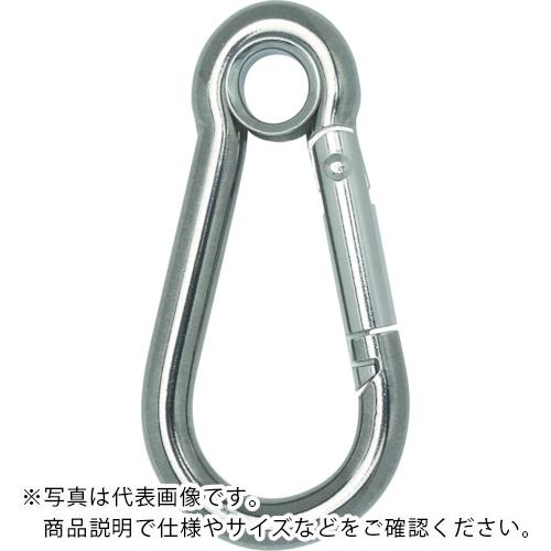 特長：国内製造の高品質なカラビナです。手作業で最終調整をしているので、滑らかな開閉を実現しています。素手にも優しい滑らかなバレル研磨仕上げです。アルミ合金製に比べて耐摩耗性に優れています。用途：チェーン・ワイヤ・ロープなどの連結用フックとし...