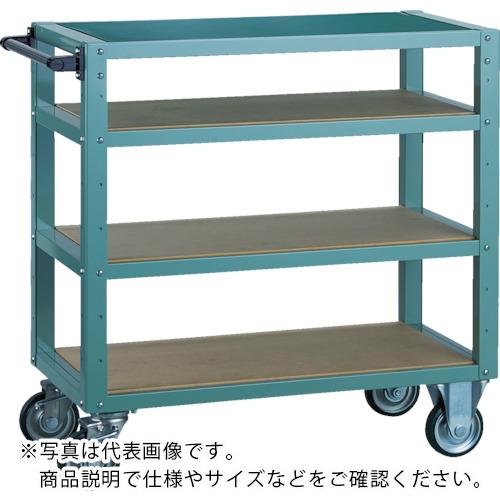特長：棚板表面にMDF板を敷いているため、金型に傷が付きにくくなっています。仕様：最大積載量(kg/台)：600均等積載量(kg/段)：150色：※間口(mm)：970奥行(mm)：500高さ(mm)：950段数(段)：天板1＋有効4キャス...