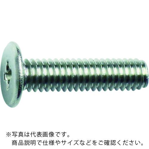 特長：頭部の高さが薄いため取付面をフラットにできます。皿モミができないところや厚みが邪魔になる箇所に適しています。仕様：寸法(mm)d：M3寸法(mm)L：6頭部径(mm)：6.0頭部厚さ(mm)：0.8適合ドライバー：1十字穴番号：1ねじ...