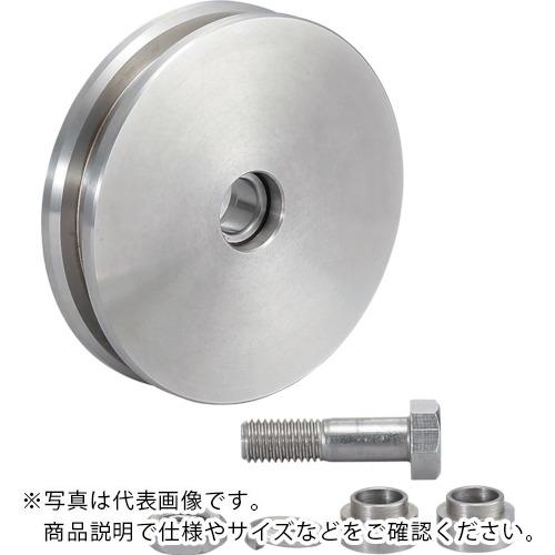特長：JS300型の枠無しタイプです。ベアリングはラバーシール（密閉防塵式）を使用し、耐水性に優れています。屋外で使用できます。用途：門扉。仕様：車輪径(mm)：90車輪幅(mm)：20車輪：V型材質／仕上：車輪：ステンレス鋼（SUS303...