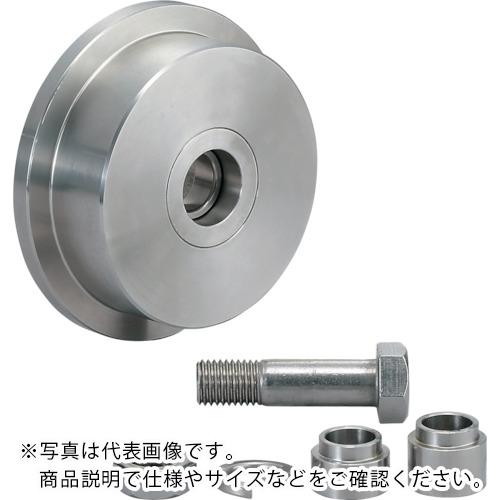 特長：JS315型の枠無しタイプです。ベアリングはラバーシール（密閉防塵式）を使用し、耐水性に優れています。屋外で使用できます。車輪径φ150以上はベアリングを2個使用し、重い扉もスムーズに移動できます。用途：門扉。仕様：車輪径(mm)：1...