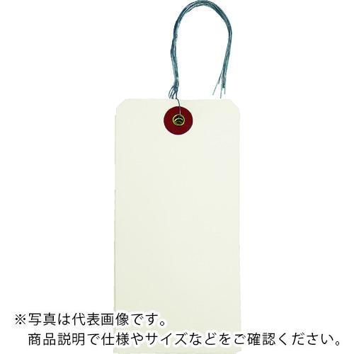 特長：無地タイプで記入ができます。耐水性のあるユポ［［R上］］紙ですので雨や水に強い荷札です。用途：様々な表示に。仕様：表示内容：無地縦(mm)：120横(mm)：60針金付タイプ50枚入り材質／仕上：合成紙真ちゅう針金注意：提供不可：ch...
