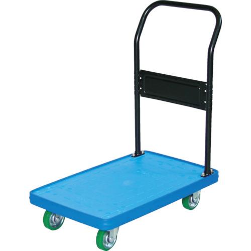 特長：荷台の全周に緩衝ゴムを巻き、ぶつけても傷を付けにくくしてあります。緩衝ゴムがテーブル面より約5mm高いためコボレ止めにもなっています。仕様：均等荷重(kg)：150色：ブルー長さ(mm)：716幅(mm)：436高さ(mm)：162ハ...