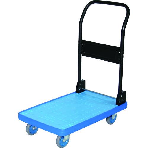 特長：荷台の全周に緩衝ゴムを巻き、ぶつけても傷を付けにくくしてあります。緩衝ゴムがテーブル面より約5mm高いためコボレ止めにもなっています。仕様：均等荷重(kg)：300色：ブルー長さ(mm)：906幅(mm)：616高さ(mm)：217ハ...