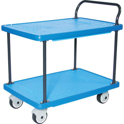 特長：荷台の全周に緩衝ゴムを巻き、ぶつけても傷を付けにくくしてあります。緩衝ゴムがテーブル面より約5mm高いためコボレ止めにもなっています。仕様：均等荷重(kg)：300色：ブルー長さ(mm)：906幅(mm)：616高さ(mm)：217ハ...