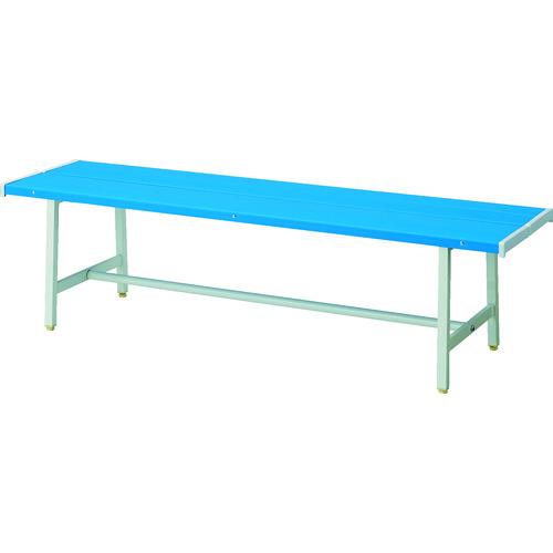 特長：スタンダードな樹脂製ベンチです。仕様：幅(mm)：1505奥行(mm)：410色：ブルー座面色：ブルー脚部色：ホワイトタイプ：背なし座高(mm)：400組立目安：1人15分材質／仕上：背・座:樹脂成型品脚:スチール注意：提供不可：ch...