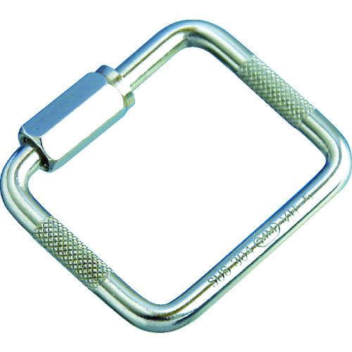 特長：ナットを回すだけで簡単に開閉出来ます。直線部分に幅のあるベルトを接続出来ます。用途：ゴムや繊維等のベルト状の平たい物との連結金具として、また端末の金具のジョイントに。仕様：使用荷重(kN)：0.15D(mm)：3L(mm)：29S(m...