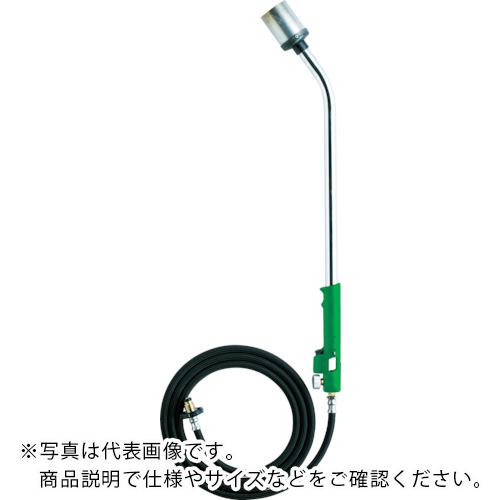 特長：圧電点火方式で手元で安心にワンタッチ着火が可能です。従来のプロパンバーナーに比べ、燃焼音がしずかで、燃焼効率がよく、高温で強力な集中炎です。用途：凍結・解氷作業、道路補修、殺菌消毒作業、ライン工事、除草・乾燥作業、氷結融解作業、道路工...