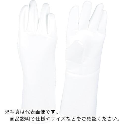 特長：ケバだちが少なく、低発塵仕様の低温耐熱手袋です。やわらかく作業性に富んでいます。裏地のラッセルメッシュ生地が肌への瞬時の熱伝導を防ぎます。用途：組立作業、検査業務用として。仕様：色：ホワイトサイズ：L全長(cm)：41手のひら周り(c...