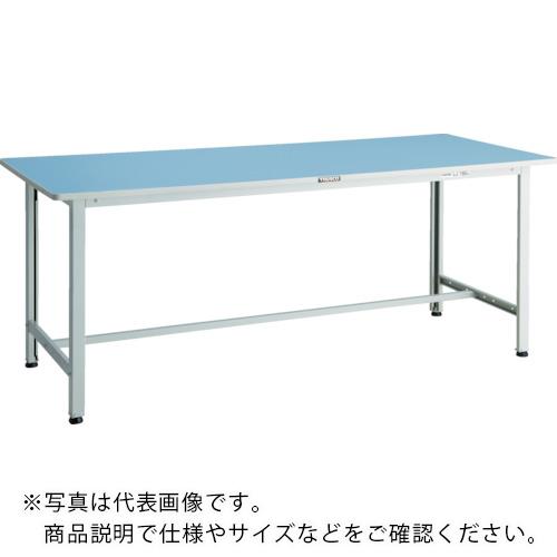 特長：青色の天板には鎮静作用と視認性が高まる効果があります。仕様：天板材質：リノリューム張間口(mm)：1800奥行(mm)：900高さ(mm)：740脚部カラー：ホワイトアジャスターねじサイズ：M16×2.0均等荷重(kg)：180アジャ...