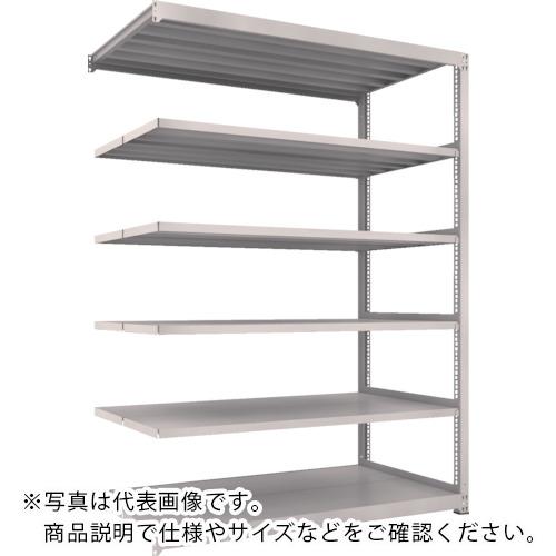 特長：ボルトを1本も使用していないボルトレス構造で、分解・組み立てが簡単。組立作業の時間を大幅に短縮できます。棚の段変更が、25mmピッチで、自由に調整、変更ができます。高さ、奥行が同じであれば、増結することができます。また、支柱を兼用する...
