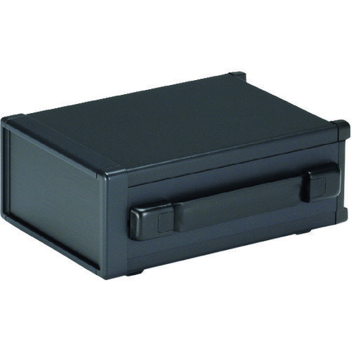 特長：オールアルミ製で軽量なので、持ち運ぶ計測器などの機器用として最適です。樹脂製のバンド取手でケースと一体感があります。　バンド取手の耐荷重は20kgあります。　仕様：色：ブラック高さ(mm)：66縦(mm)：350横(mm)：210材質...