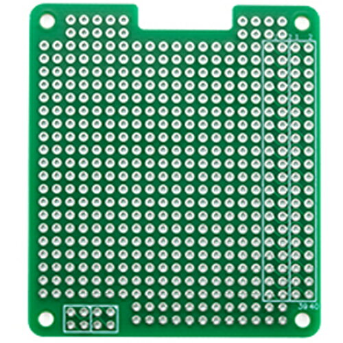 特長：Raspberry Pi用の拡張用ユニバーサル基板です。強度・耐熱・絶縁性に優れたガラスエポキシ製でありながら低価格な基板です。両面スルーホール、2.54mmピッチのユニバーサル基板です。Raspberry Pi基板に乗せ、拡張部品を...