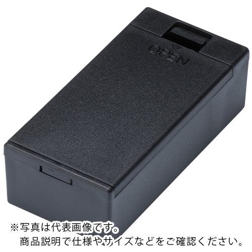 特長：外付タイプの電池ボックスです。　カバーはワンタッチ開閉式です。　RoHS対応品です。用途：電池ボックス仕様：奥行(mm)：72.5高さ(mm)：19色：ブラック間口(mm)：35本体材質：難燃性ABS電池構造：UM3×2端子構造：差込...