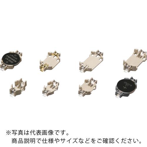 特長：リフロー対応　RoHS対応品です。用途：電池ホルダー仕様：奥行(mm)：36.5高さ(mm)：7.5色：アイボリー間口(mm)：16.1本体材質：ガラス入りLCP電池構造：CR2450×1端子構造：表面実装×2材質／仕上：ホルダー材質...